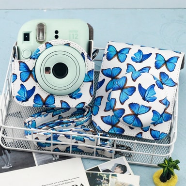 Polaroid Mini 12 Special Model Butterfly Kameraväska Blå - Elgiganten