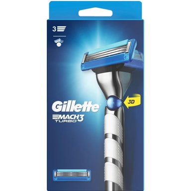 Gillette Rakhyvel Mach3 Turbo 3D 2st rakblad - Elgiganten