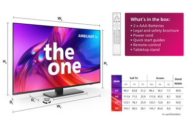Philips 65” The One PUS8848 4K LED Ambilight Smart TV (2023) - Elgiganten