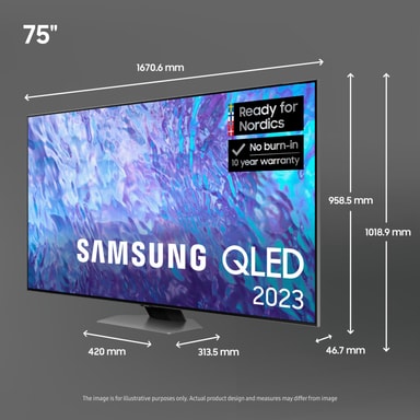 Samsung 75" Q80C 4K QLED Smart TV (2023) - Elgiganten - Elgiganten