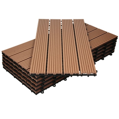 ECD Germany WPC terrassplattor 60x30 cm 28-delars set för 5m ² ...