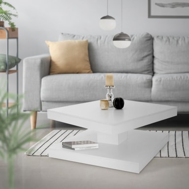 ML-Design soffbord med 360 ° roterbar bordsskiva och förvaringsyta ...
