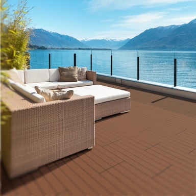 ECD Germany WPC terrassplattor 60x30 cm 28-delars set för 5m ² ...