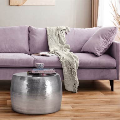 WOMO-DESIGN soffbord vardagsrumsbord soffbord aluminium Ø 53x41 cm ...