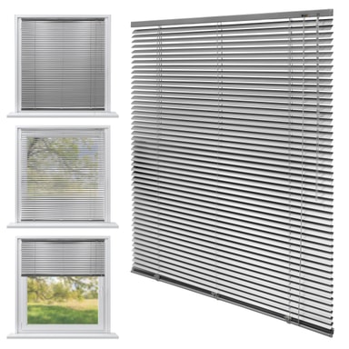 ECD Germany aluminium persienner 110 x 220 cm - silver ...