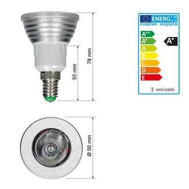 ECD Germany 10 x LED-spot E14 3 watt RGB - Elgiganten