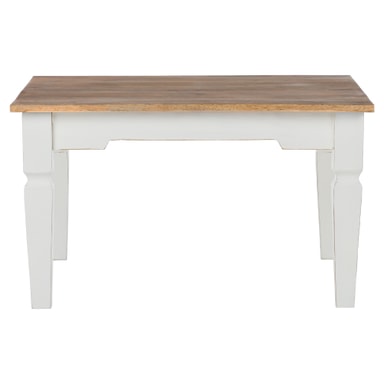 WOMO-DESIGN soffbord Hong Kong 70 x 70 x 40 cm Square, Nature / vit ...