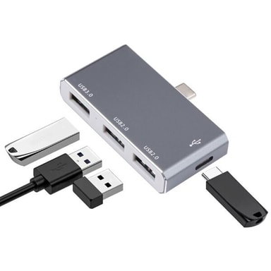USB-hubb med USB-C hane - Elgiganten - Elgiganten