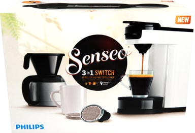 Senseo Switch pod- och filterkaffemaskin HD6594/00 (vit) - Elgiganten ...