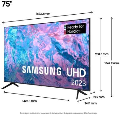 Samsung 75" CU7175 4K LED Smart TV (2023) - Elgiganten