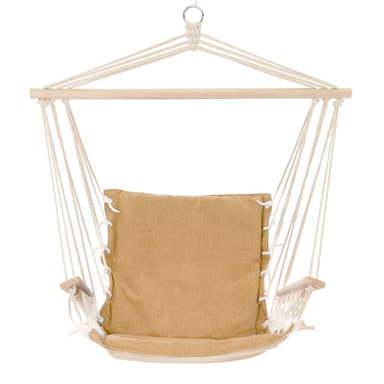 Hängande stol med sittdyna 45x100x46 cm Terra Cotta i bomull och trä ...
