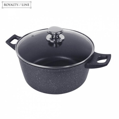 Royalty Line Aluminium Nonstick Kastrull 26 cm, Marmor Svart - Elgiganten