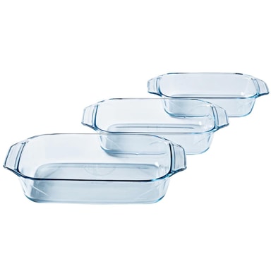 Pyrex Rekt. Glasform - 3,8L 2,9L 1,4L 3set - Elgiganten