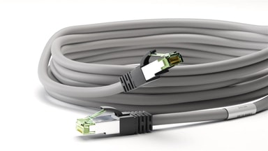 Goobay RJ45 (CAT 6A, 500 MHz) patchkabel med CAT 8.1 S/FTP rå kabel, g - Elgiganten