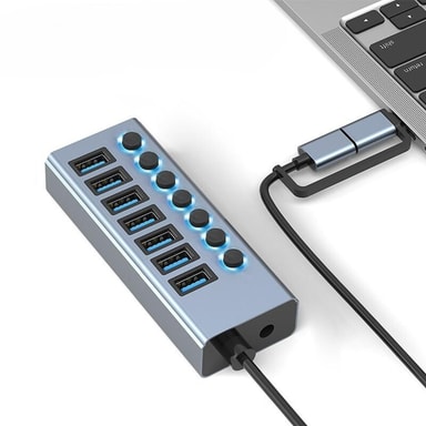 Dockningsstation för dator Dual Head 7 Ports 3.0 Hub för Windows Mac O ...