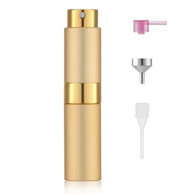 Påfyllningsbar parfym sprayflaska glasflaska legering skal 15 ml Guld ...