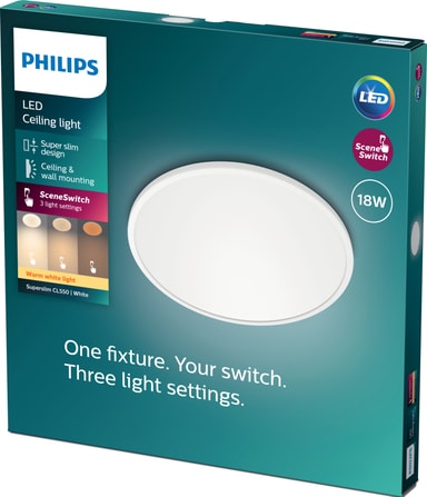 Philips Superslim taklampa 18 W - Elgiganten