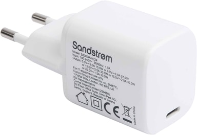 Sandstrøm USB-C 30W GaN laddare med USB-C kabel - Elgiganten - Elgiganten