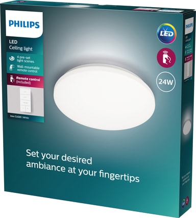 Philips Izso Plafond 24 W med fjärrkontroll - Elgiganten - Elgiganten