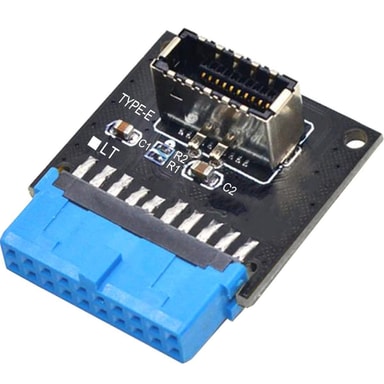 NÖRDIC vinklad USB 3.0 19 pin till Type E adapter - Elgiganten - Elgiganten