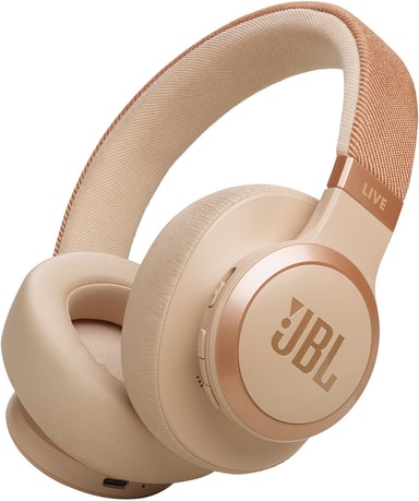 JBL Live 770NC trådlösa around-ear-hörlurar (sand) - Elgiganten