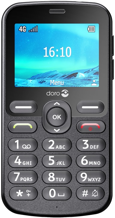 Doro 1881 mobiltelefon (svart) - Elgiganten