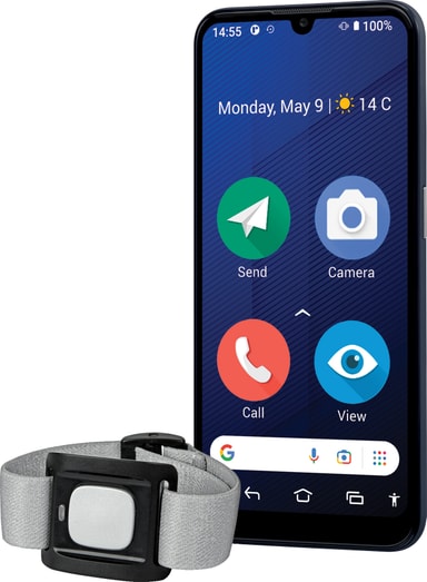 Doro 8210 4/64GB smartphone med Alarm Trigger (blå) - Elgiganten