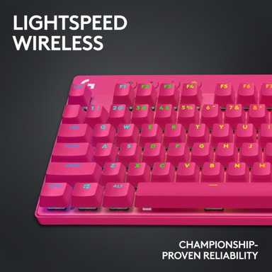 Logitech G PRO TKL Tactile trådlöst tangentbord gaming (rosa ...