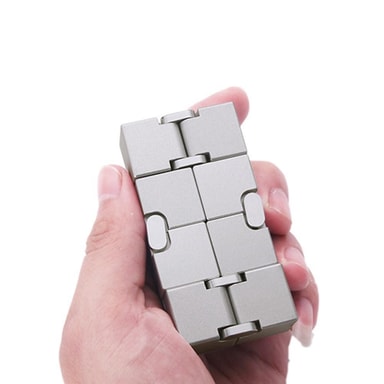 Fidget Spinner Avslappning Infinite Cube Metall Flip Kub Blå - Elgiganten