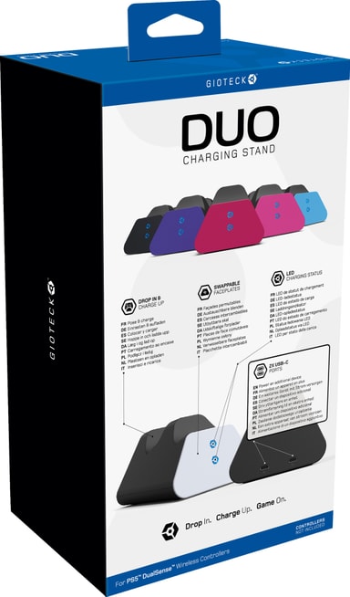 Gioteck Duo PlayStation 5 Laddningsbasstation för spelkontroll - Elgiganten