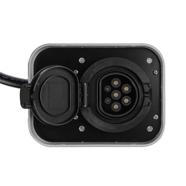 GREENCELL LaddBox Elbil med Uttag EV15RFID Typ2 22kW 32A LCD Svart IP66 ...