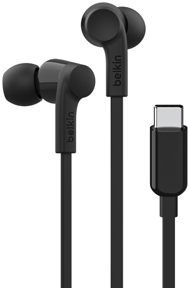 Belkin Soundform USB-C hörlurar med sladd (svart) - Elgiganten - Elgiganten