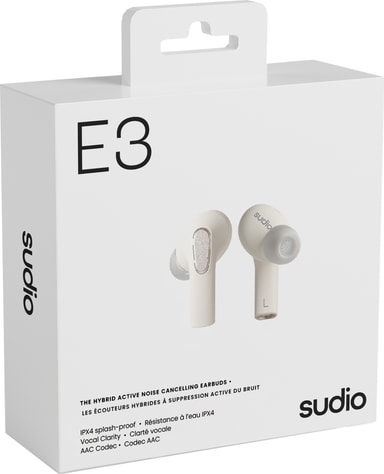 Sudio E3 true wireless in-ear hörlurar (vita) - Elgiganten - Elgiganten