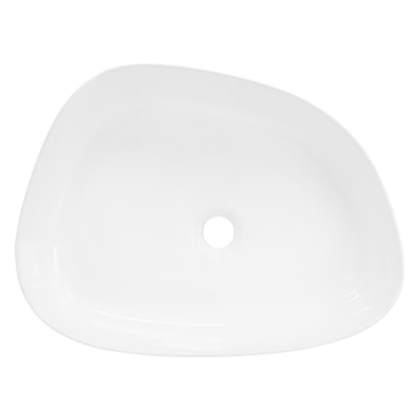 ML-Design Handfat i keramik, högblank vit 55 x 42 x 14 cm, oval ...