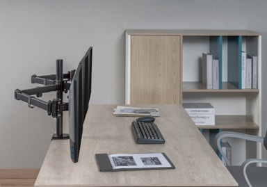 Essentials Tripple Static monitorarm (svart) - Elgiganten