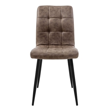 ML-Design Matstol set om 8 st Brown med metallben - Elgiganten
