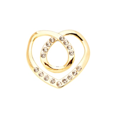 Heart Shape Scarf Spänne Sjal Hållare Guld - Elgiganten