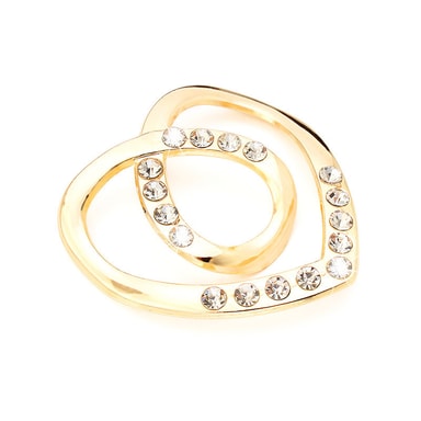 Heart Shape Scarf Spänne Sjal Hållare Guld - Elgiganten