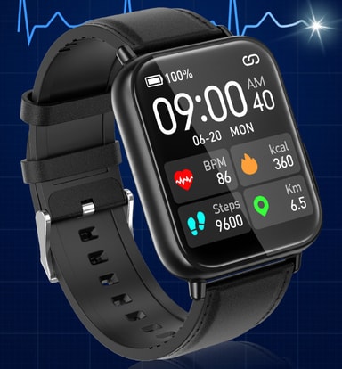 INF Smart klocka med EKG-puls, sömnmonitor, stressövervakning IP68 ...