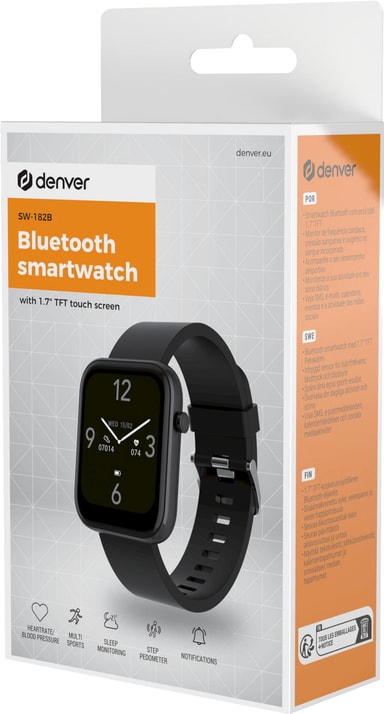 Denver SW-182 smartwatch (svart) - Elgiganten - Elgiganten