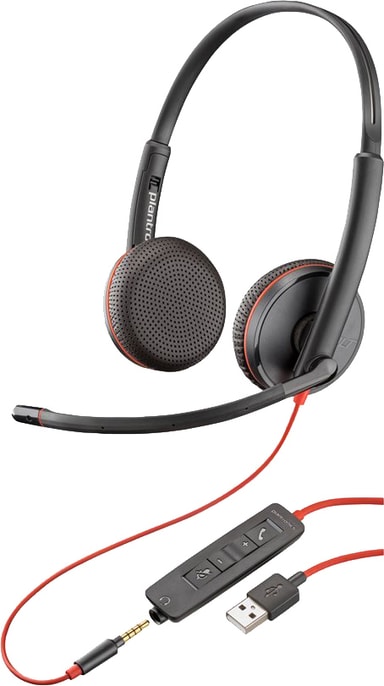 HP Poly Blackwire 3325 headset USB-A - Elgiganten - Elgiganten