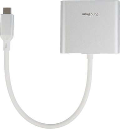 Sandstrøm 3-i-1 USB-C-hubb - Elgiganten - Elgiganten