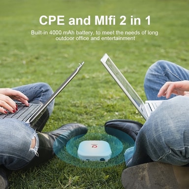 Bärbar WiFi trådlös router 2-i-1 CPE / MiFi Type-C RJ45 Lan-port ...