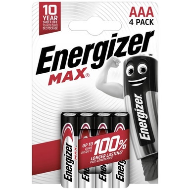 Batteri AAA (R03) Alkaliskt Energizer Max 1.5 V 4 st - Elgiganten ...