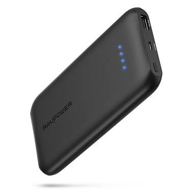 RAVPower Slim 10000 mAh Power Bank with QC3.0, Svart - Elgiganten ...