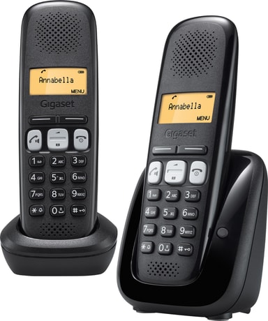 Gigaset A350 Trådlös telefon duo set (svart) - Elgiganten