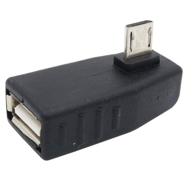 Adapter USB A Hona till Micro USB B Hane vinkel - Elgiganten