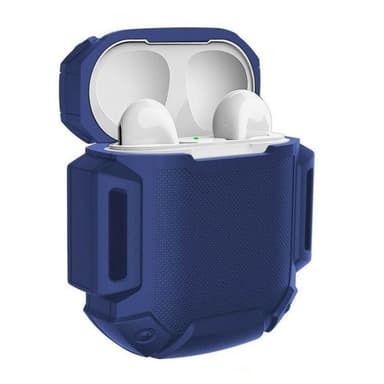 Silikon Fodral Med Band Karbinhake Till Airpods Blå Elgiganten