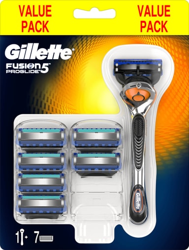 Gillette Fusion ProGlide rakhyvel + 6 rakblad - Elgiganten - Elgiganten