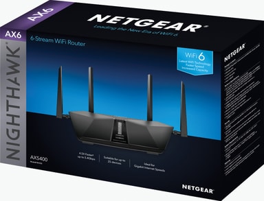 Netgear Nighthawk RAX50 WiFi 6 router för gaming - Elgiganten - Elgiganten